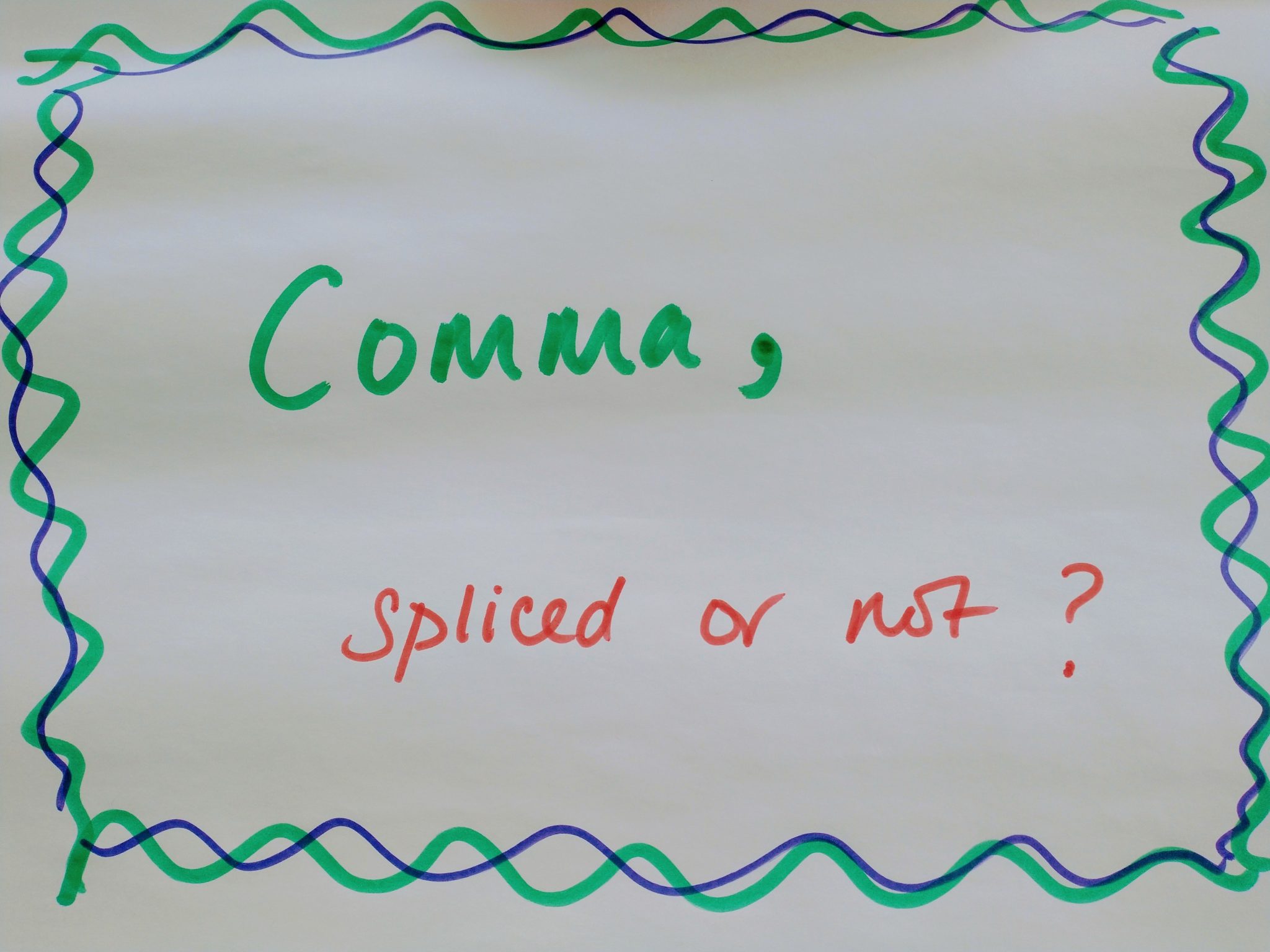 What is a comma splice - VEH Masters - author of historical fiction